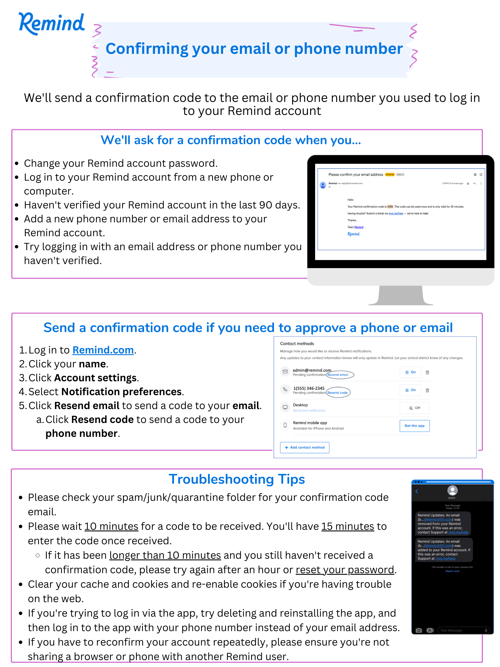 Confirming your email or phone number – Help Center