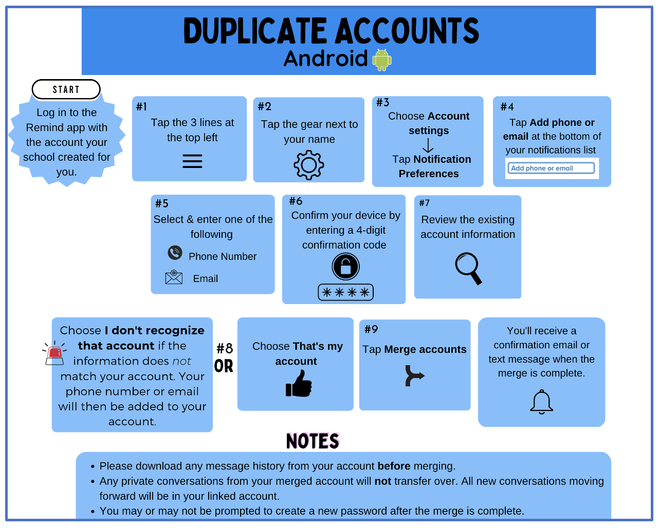 Duplicate Accounts- Android – Help Center