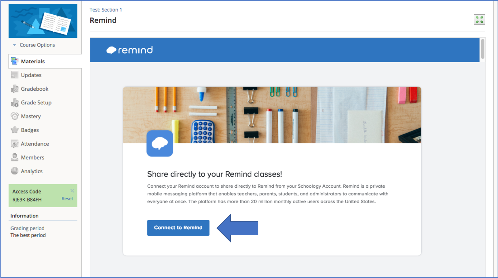 How do I connect my Schoology account to Remind? – Help Center