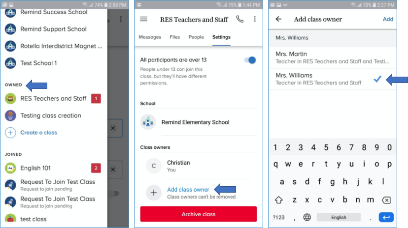 How do I add another owner to my class? – Help Center