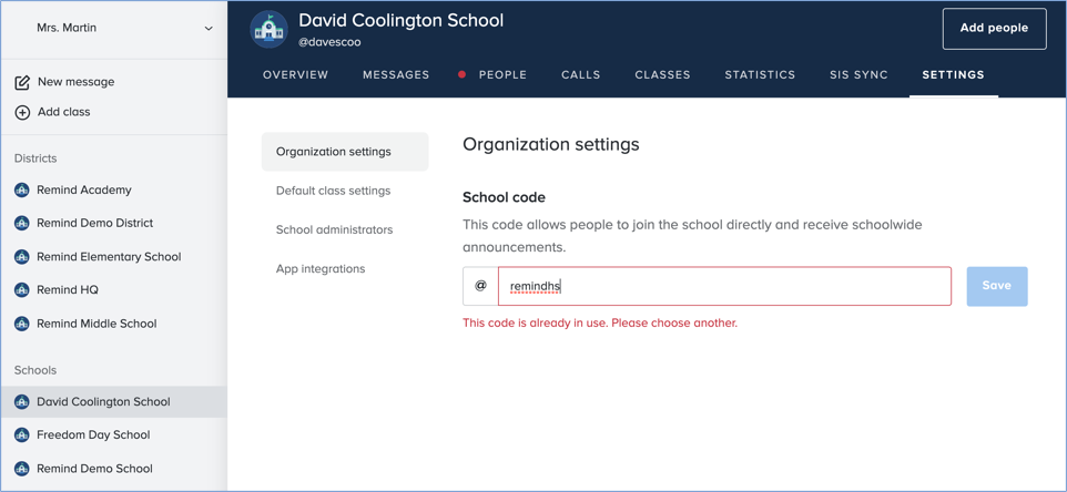 Change Your School Code Help Center